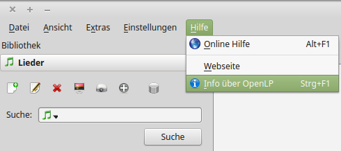 OpenLP Wiki: Meine Programmversion